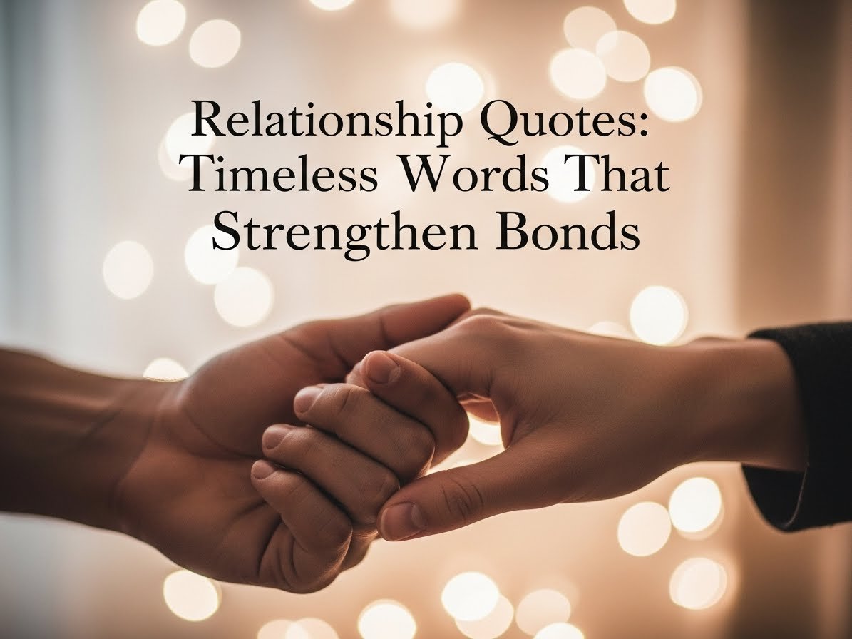 Relationship Quotes: Timeless Words That Shape Bonds and Strengthen ...